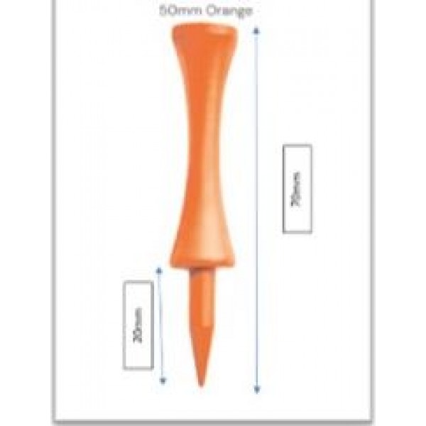 Plastic Castle Golf Tees Orange 70mm (2 3/4")