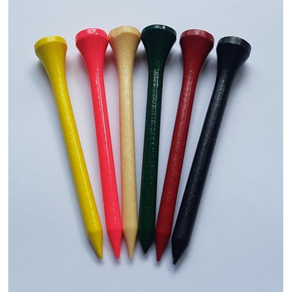 Quality Hardwood Golf Tees 83mm - Plain Tees